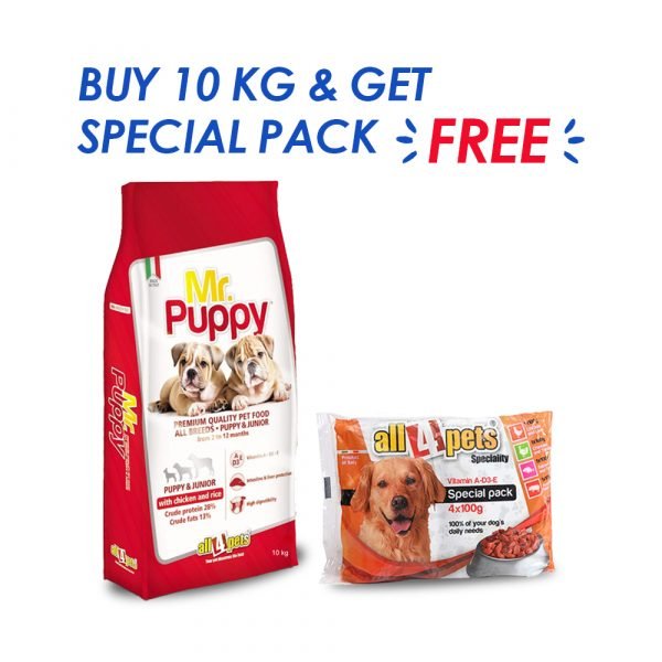 Dog Food Combo Offer -DOG FOOD 10kg + Free SPECIAL PACK